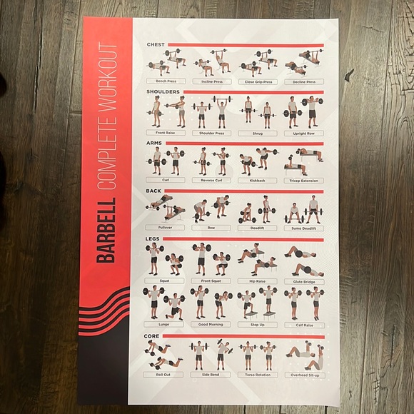 Art | Barbell Workout Poster For Gym | Poshmark